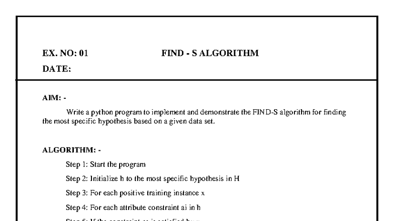 ML Practical Algorithms: Python Implementations and Demonstrations - Studocu