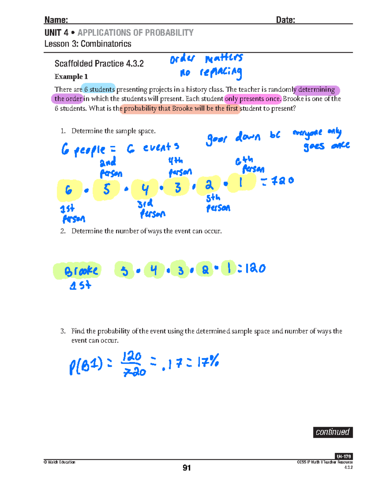 4.3.2 probability scaffolded practice - UNIT 4 • APPLICATIONS OF ...