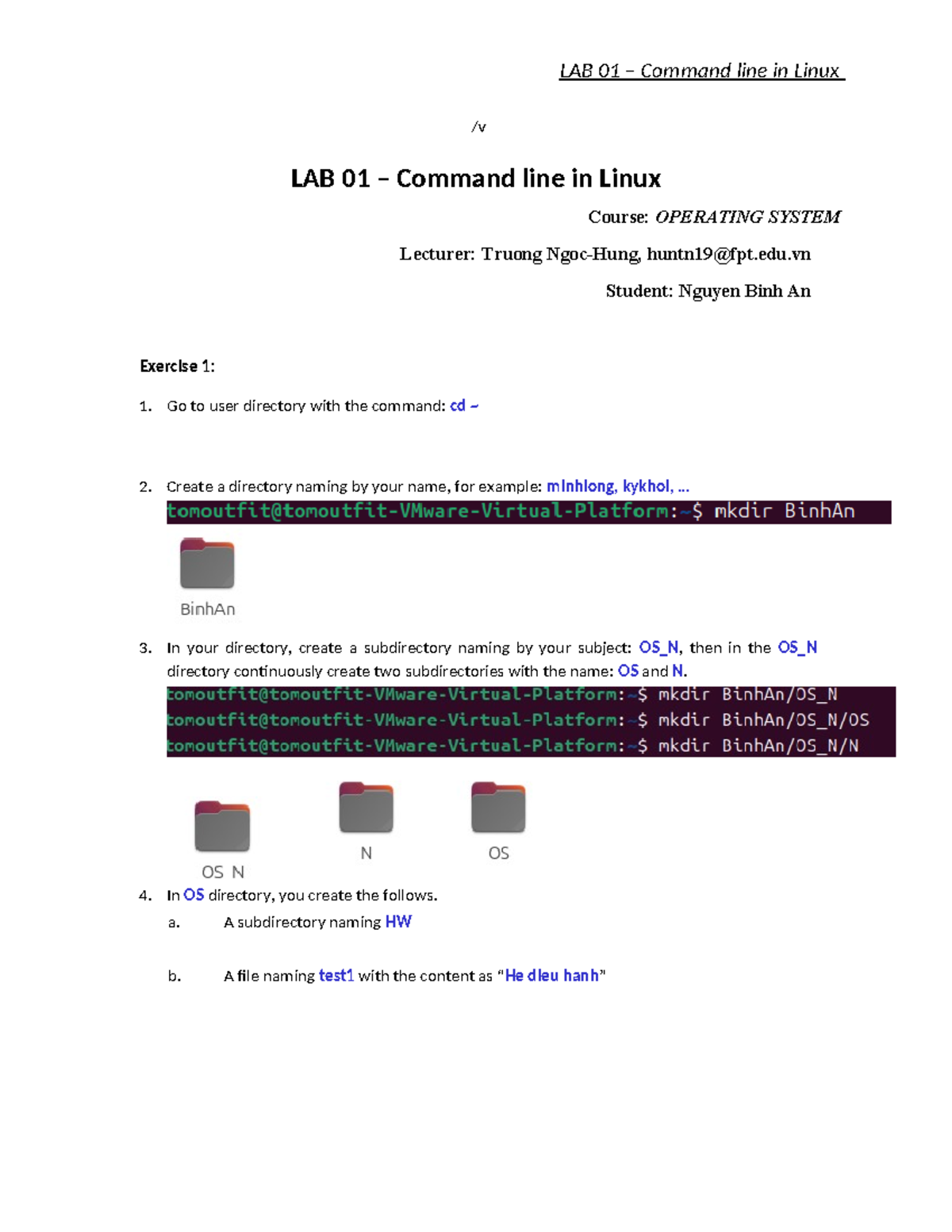 Lab 01 - Command Line in Linux - QE190061 - Study Guide - Studocu