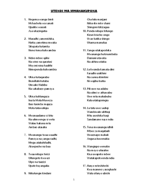 Maigizo - FASIHI SIMULIZI - (a)Andika mifano mitano ya maigizo katika ...