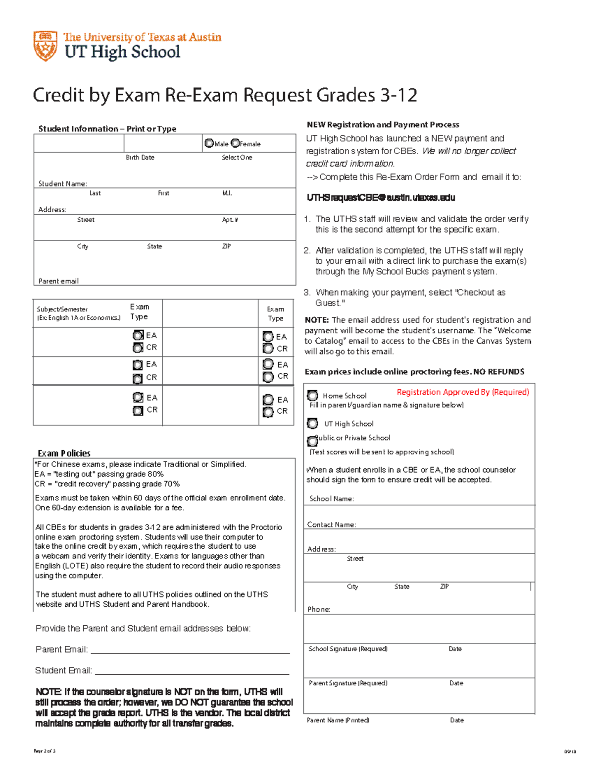 UTHS CBE Re-Exam Request & Payment Process Guide - Studocu
