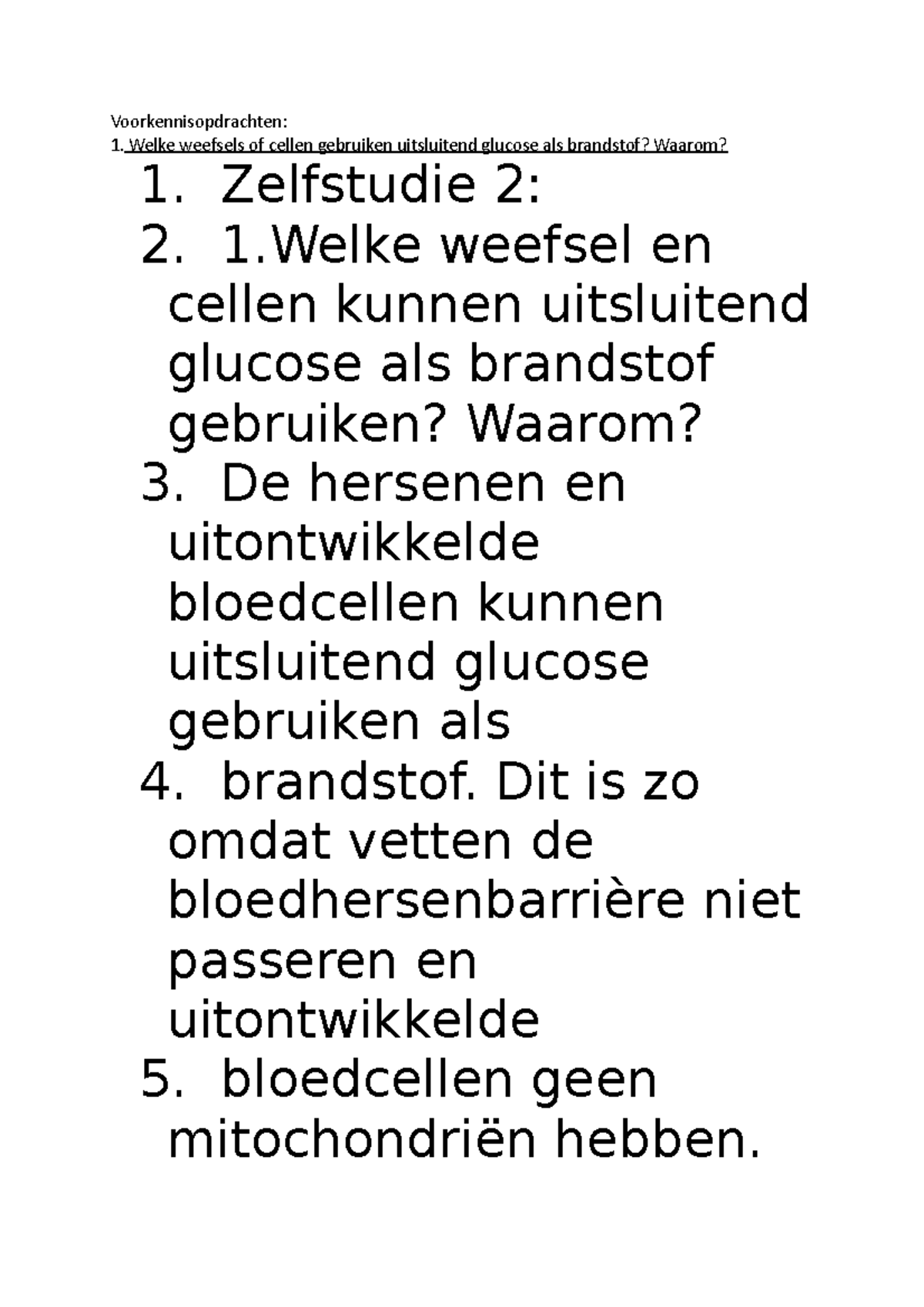 Stofwisseling I Practicum 1: Glucose Metabolisme en Regulatie - Studeersnel
