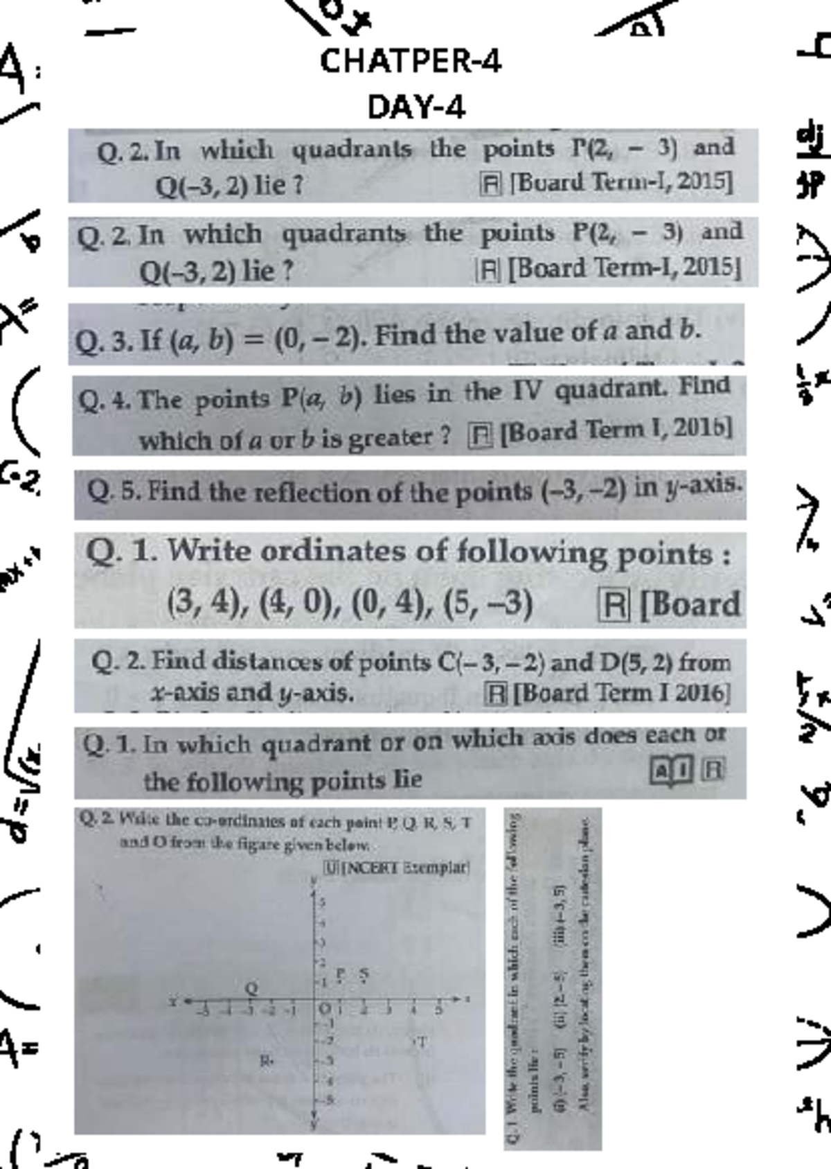 Maths Chapter 4: Quadrants and Points Analysis - 9th Grade - Studocu