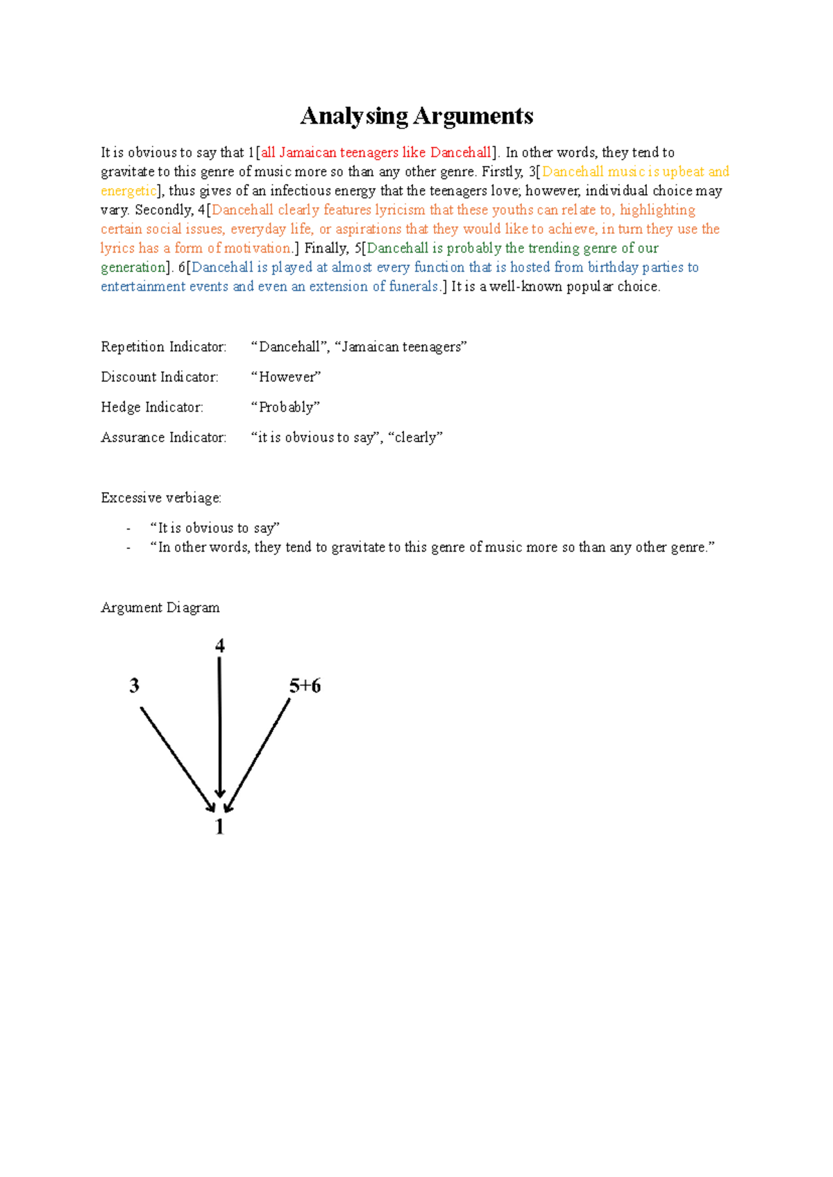 Logic Project: Analyzing Different Types of Arguments - Studocu