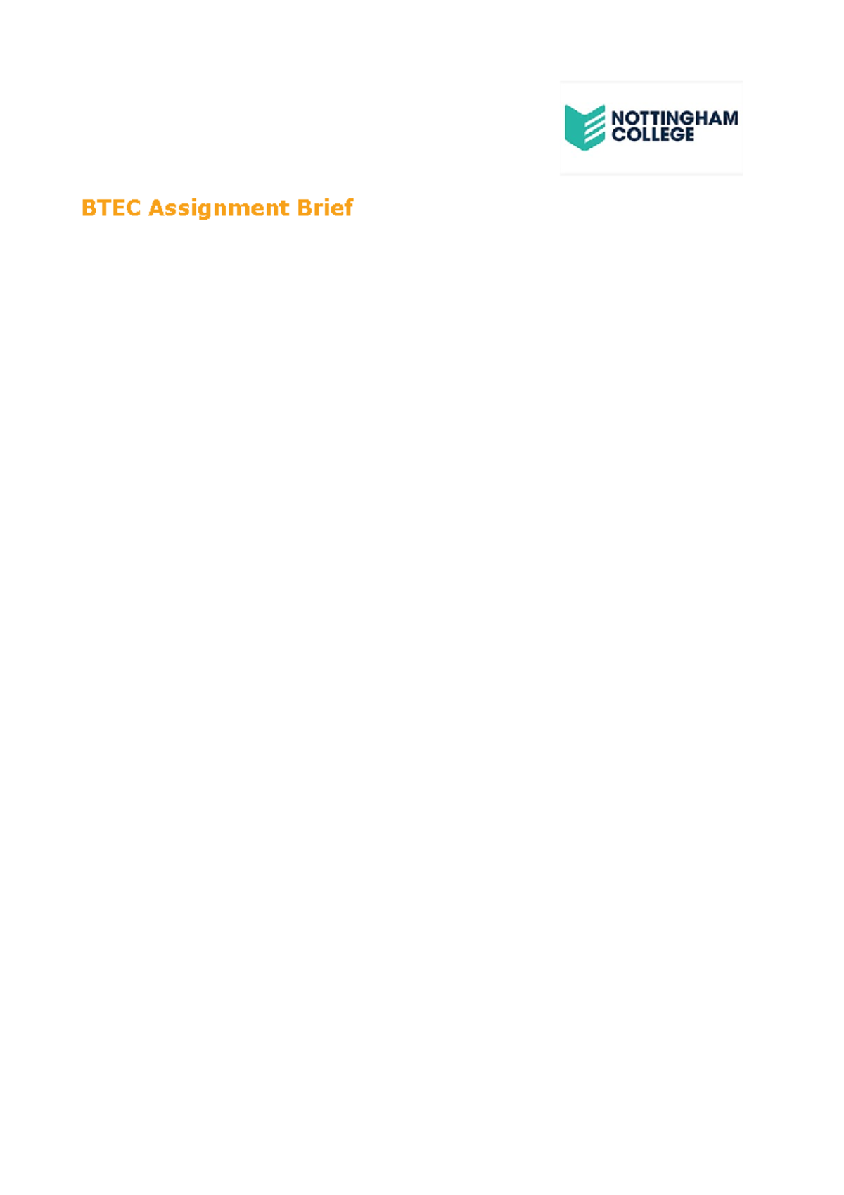 Assignment 3 - BTEC Internal Assessment QDAM January 2015 Qualification ...