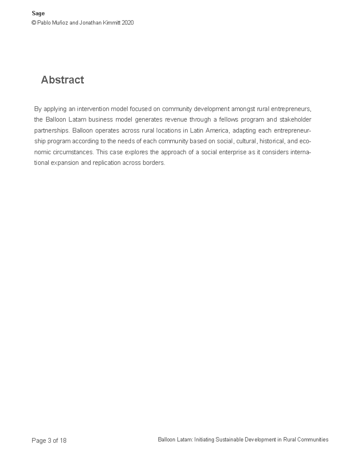 Balloon Latam: Case Study on Sustainable Development in Rural ...