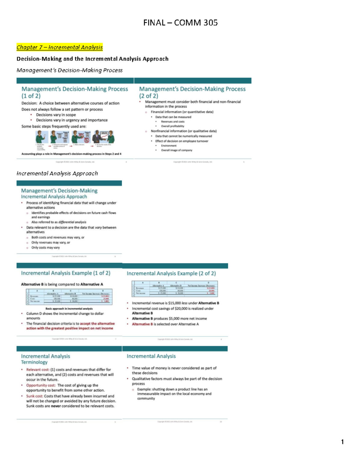 FINAL COMM 305 Study Guide: Chapter 7 & 8 Analysis Methods - Studocu