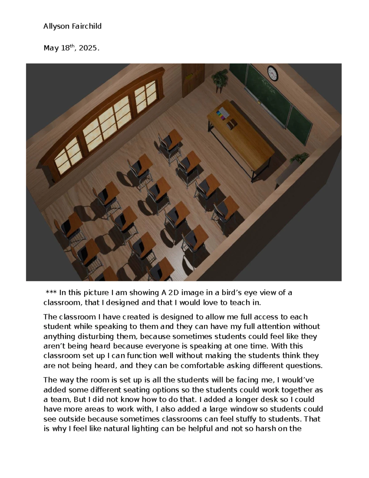Vision of a Teacher Assignment - I used Canva to create my classroom ...