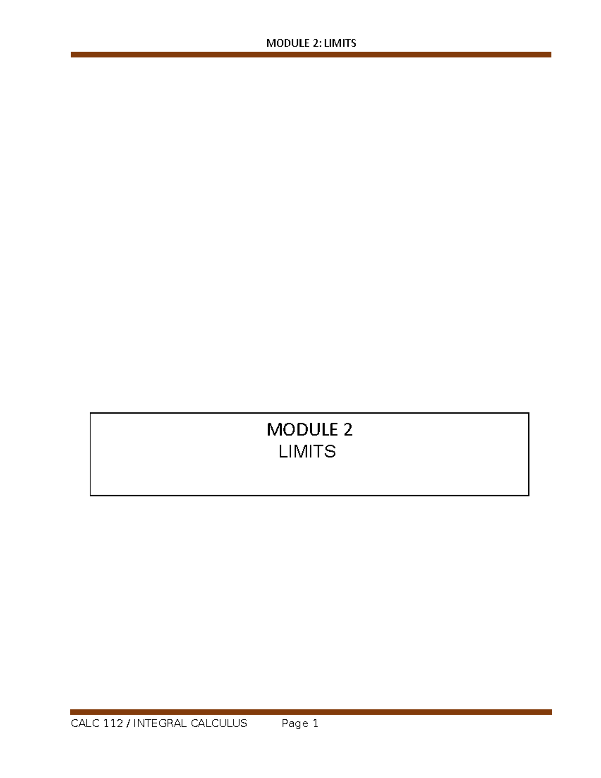 2. CALC 111 Module 2 WK 2-3 -1638241688 - MODULE 2 LIMITS Module 2 It ...