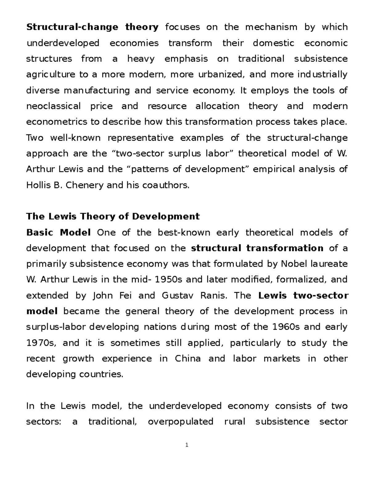 Chapter 3: Theories & Models in Rural Development (ECO 202) - Studocu