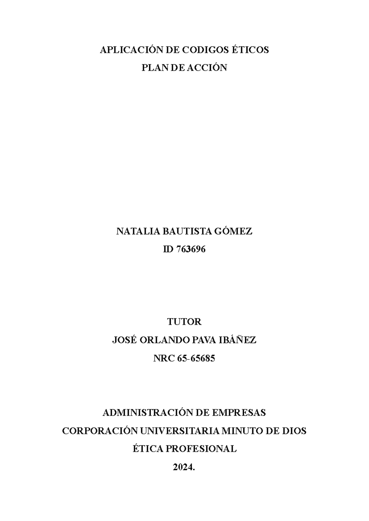 Aplicación de Códigos Éticos en Psicología Clínica - NRC 65-65685 - Studocu