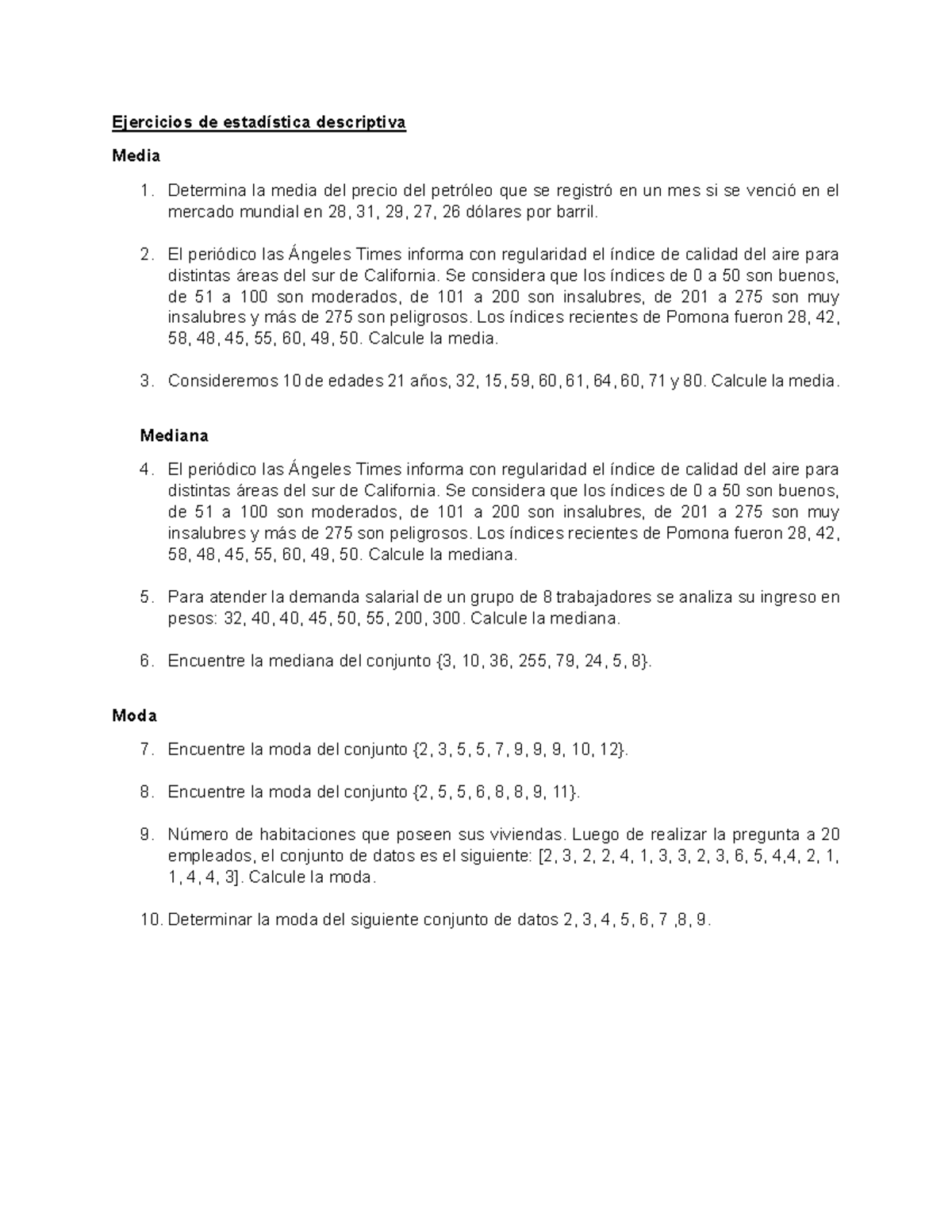 Ejercicios Resueltos de Estadística Descriptiva y Probabilidad (EST123) - Studocu