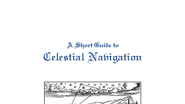 Celestial Navigation Guide for Marine Students (Course Code: NAV101 ...