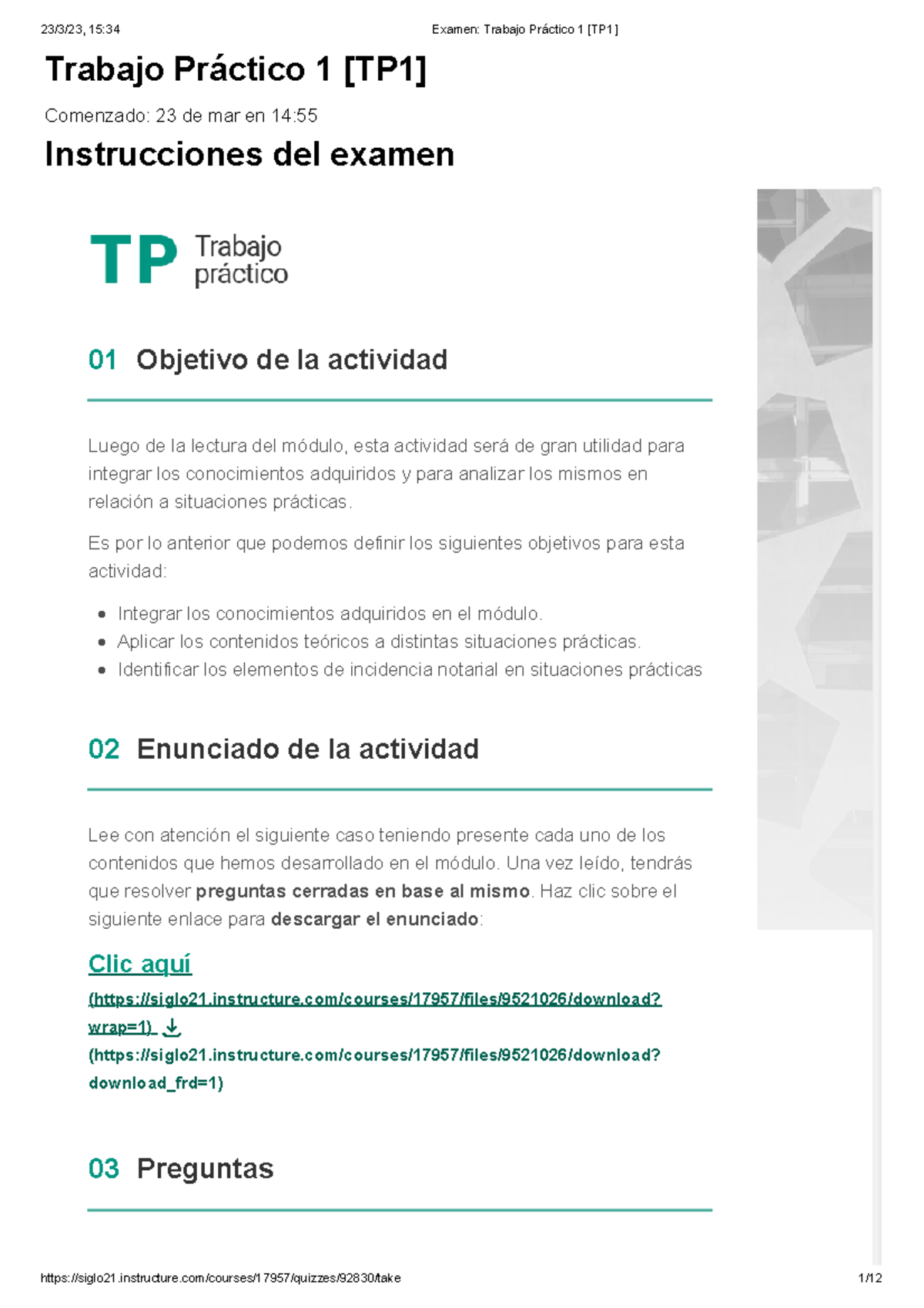 TGNJ -TP1 - 80% - CR - TP 1 - Trabajo Práctico 1 [TP1] Comenzado: 23 de mar en 14: Instrucciones ...