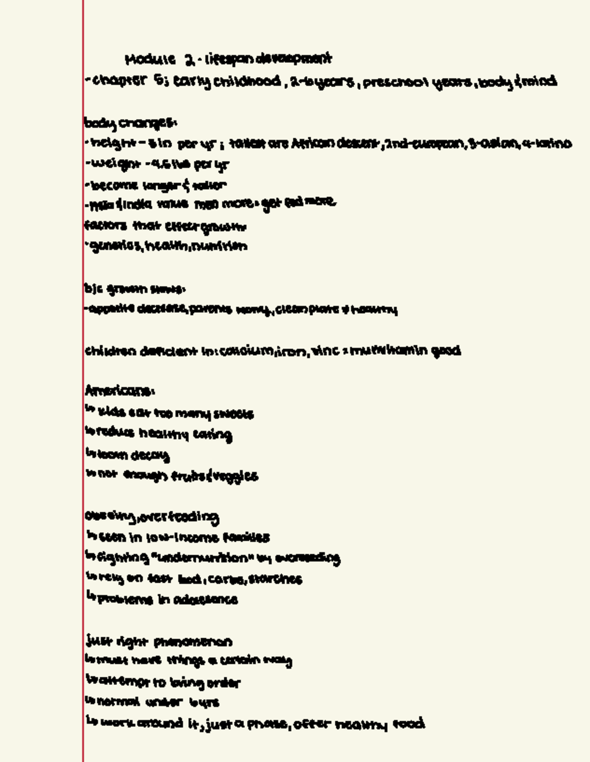Development Module 2: Chapter 5 - Early Childhood Growth & Skills - Studocu