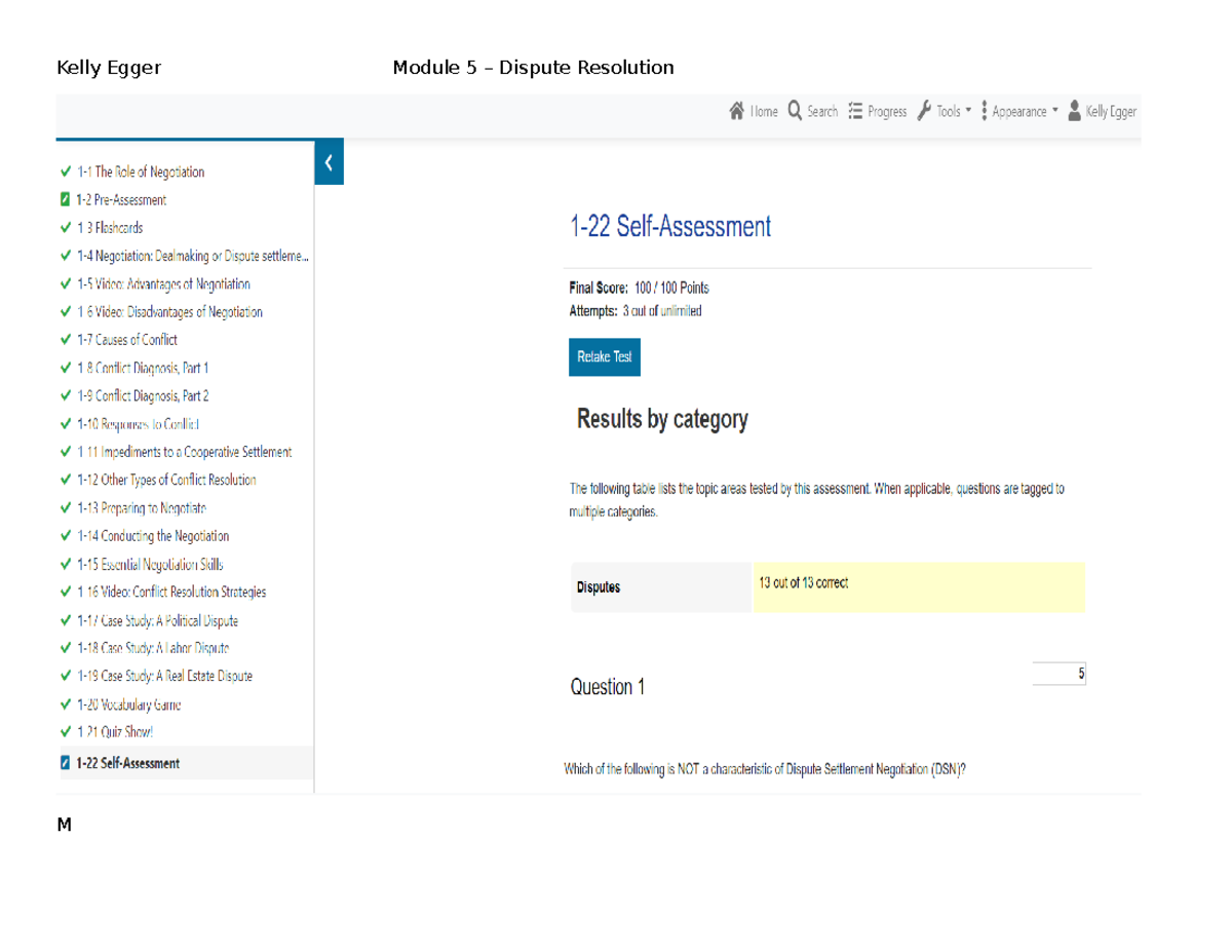 Module 5 - Dispute Resolution Assignment Overview & Resources - Studocu