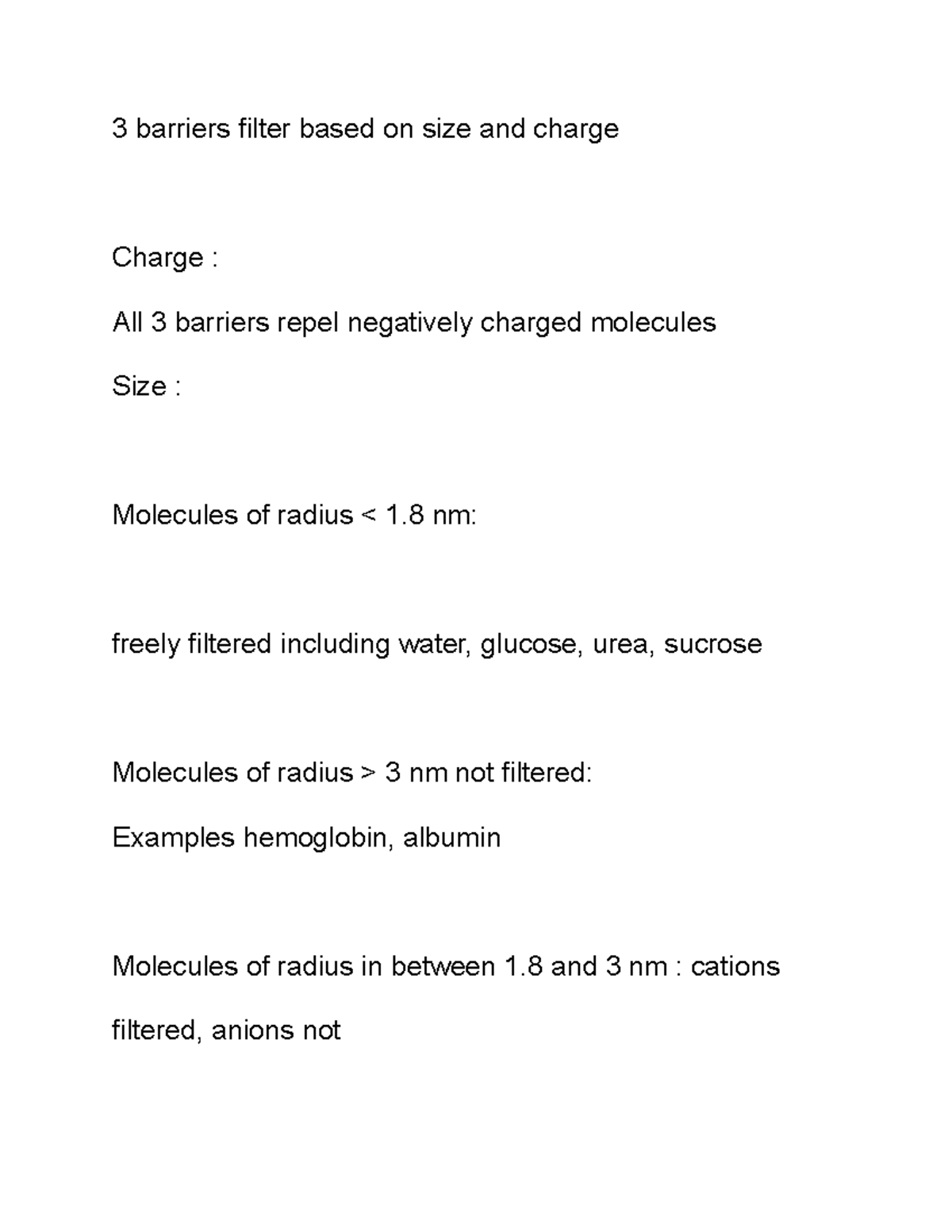 Lecture 17 Part 5 - 3 barriers filter based on size and charge Charge ...