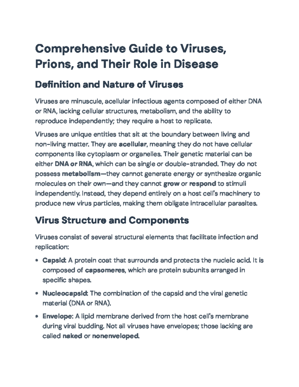 Comprehensive Overview of Viruses, Prions, and Their Disease Impact ...