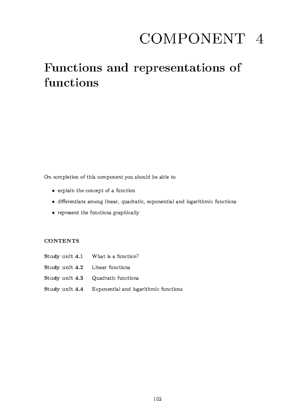 Chapter 4 - COMPONENT 4 Functions and representations of functions On ...