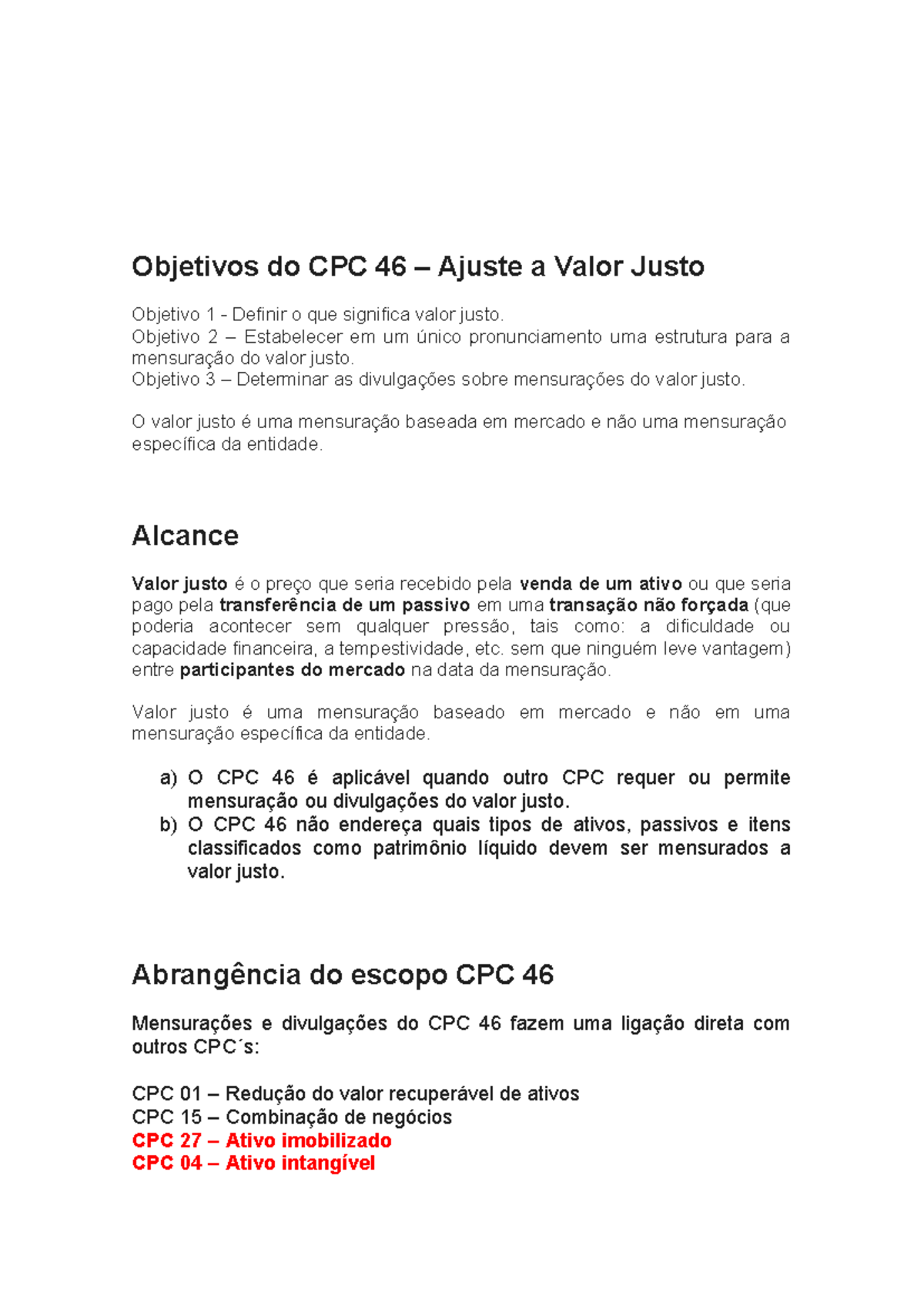 CPC 46: Mensuração e Divulgação do Valor Justo em Ativos e Passivos ...