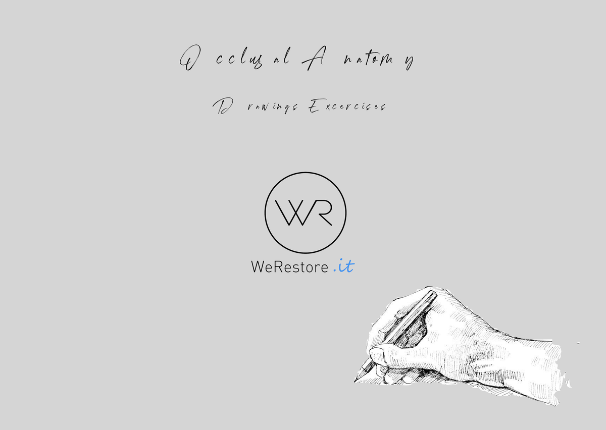 Occlusal anatomy drawing exercises for dental morphology studies - Studocu