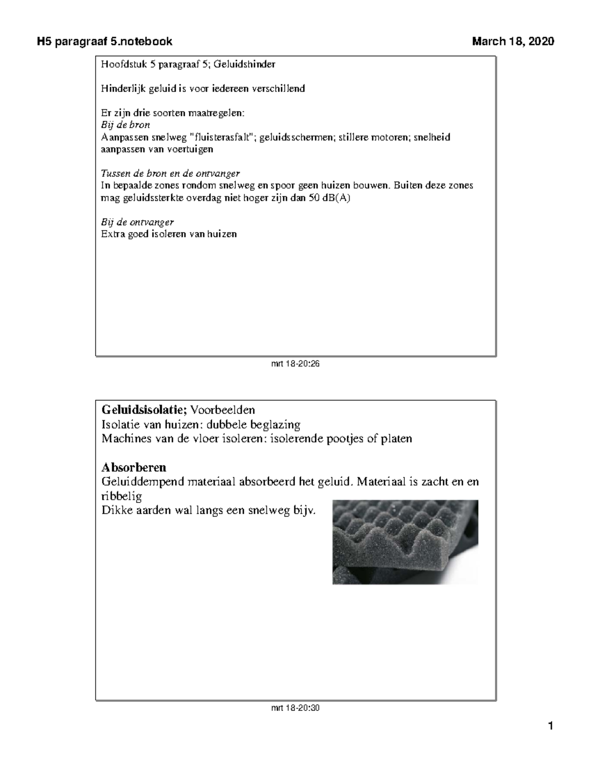 H5 Paragraaf 5 - Geluidshinder en Isolatie Maatregelen - Studeersnel