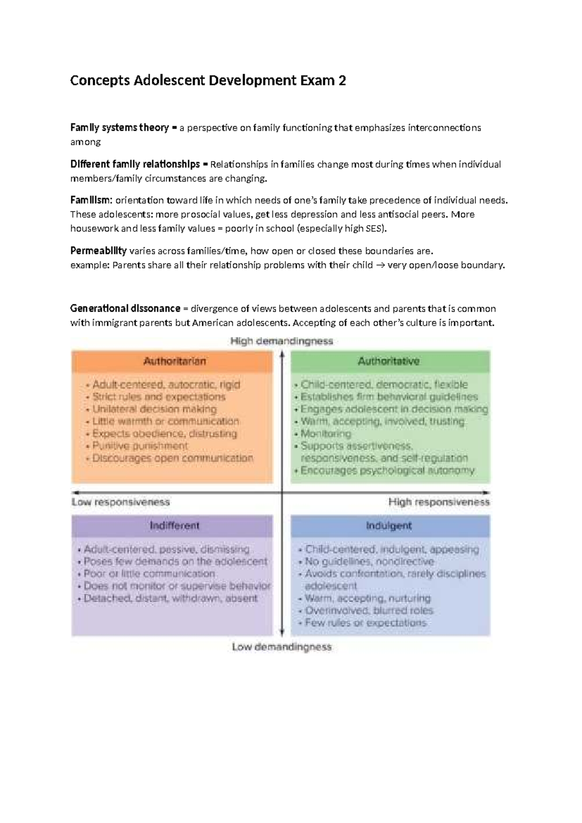 Adolescent Development Concepts: Exam 2 Overview and Key Theories ...