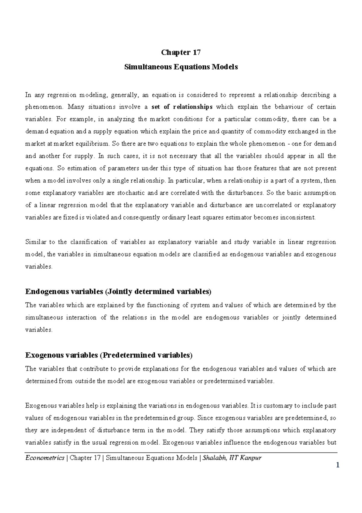 Chapter 17-Econometrics-Simultaneous Equations Models - Econometrics ...