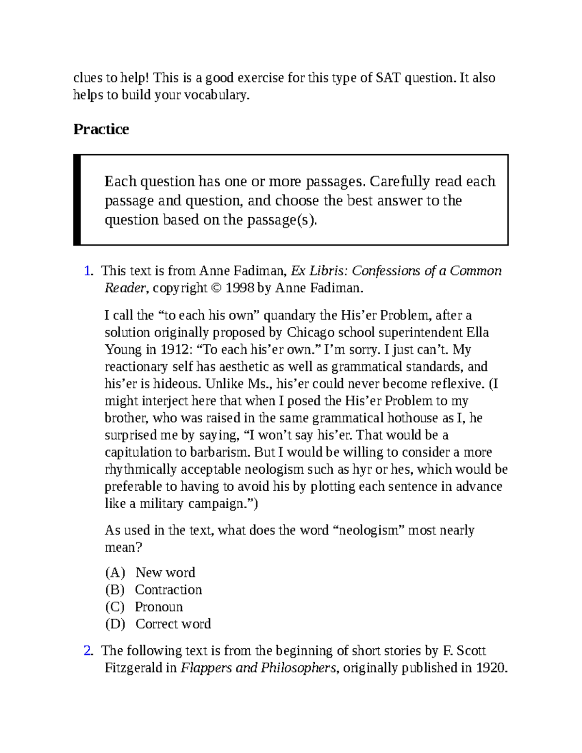 Digital SAT Practice Questions: Sections 27-38 Guide - Studocu