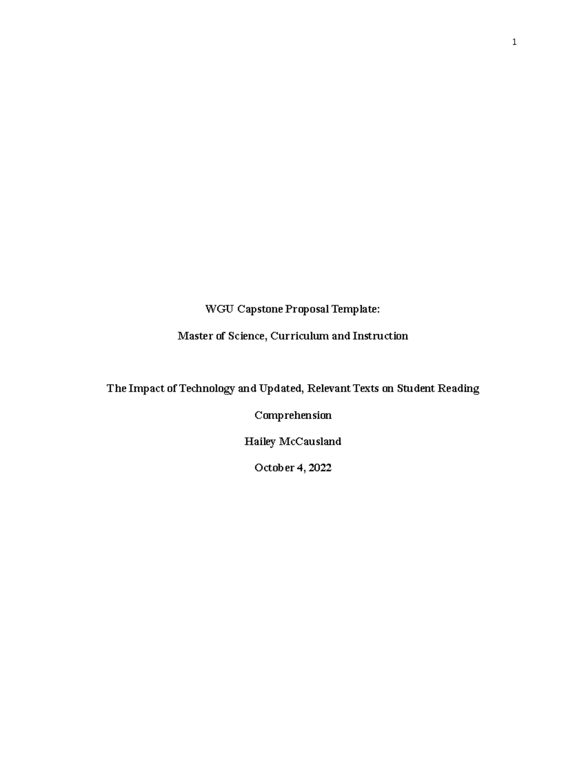 WGU Capstone Proposal: Enhancing SEL in Curriculum & Instruction - Studocu