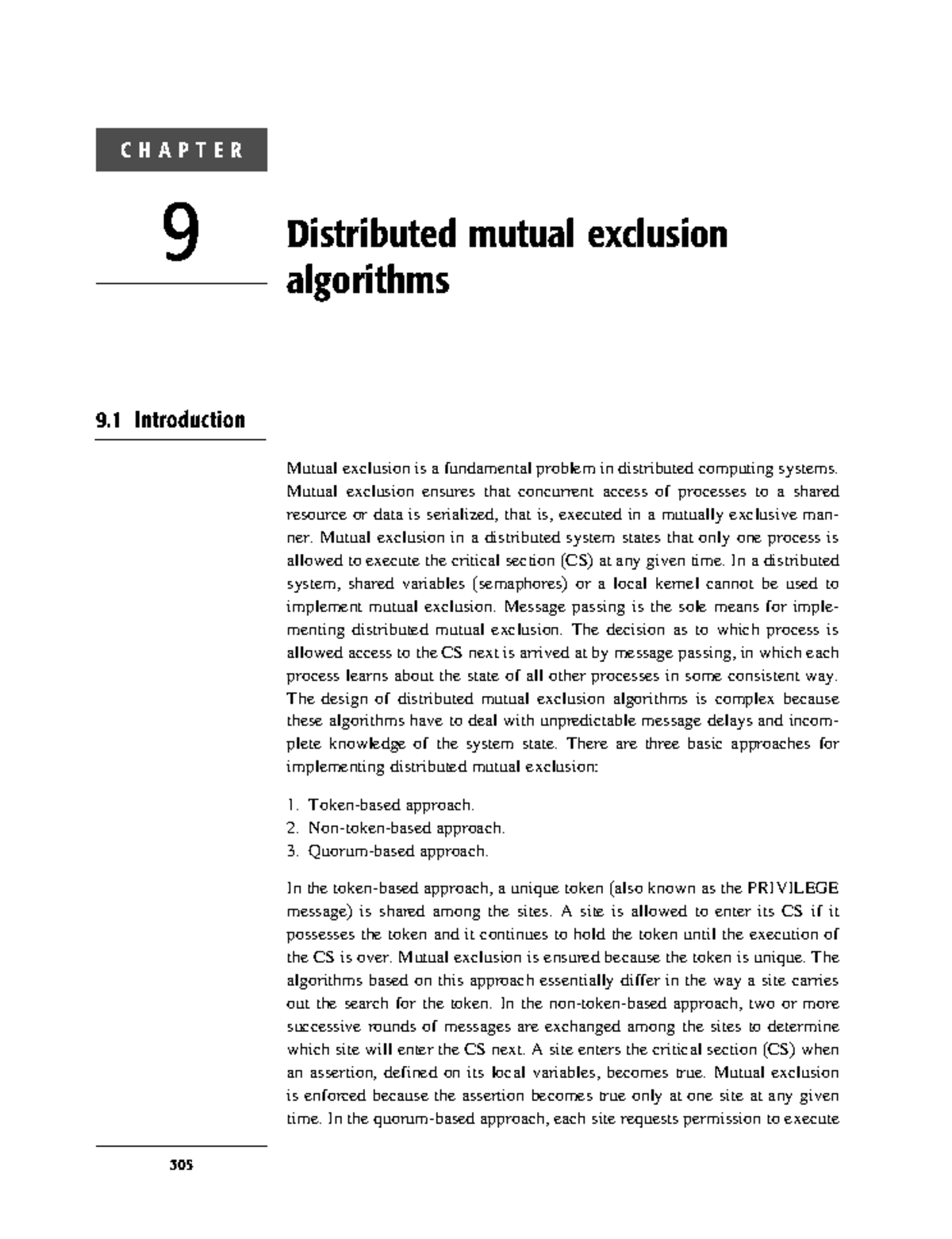 Mod3 - Chapter 9: Distributed Mutual Exclusion Algorithms - Studocu