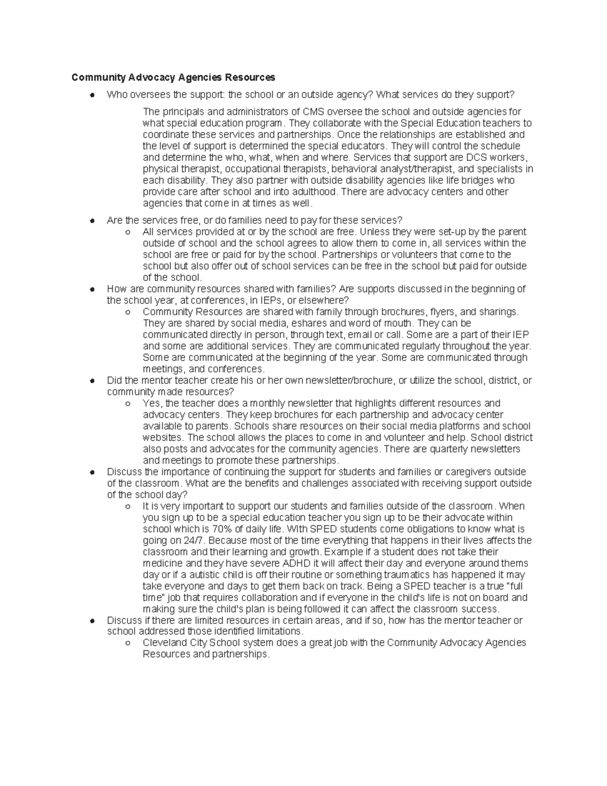 Community Advocacy Agencies Resources - They collaborate with the ...