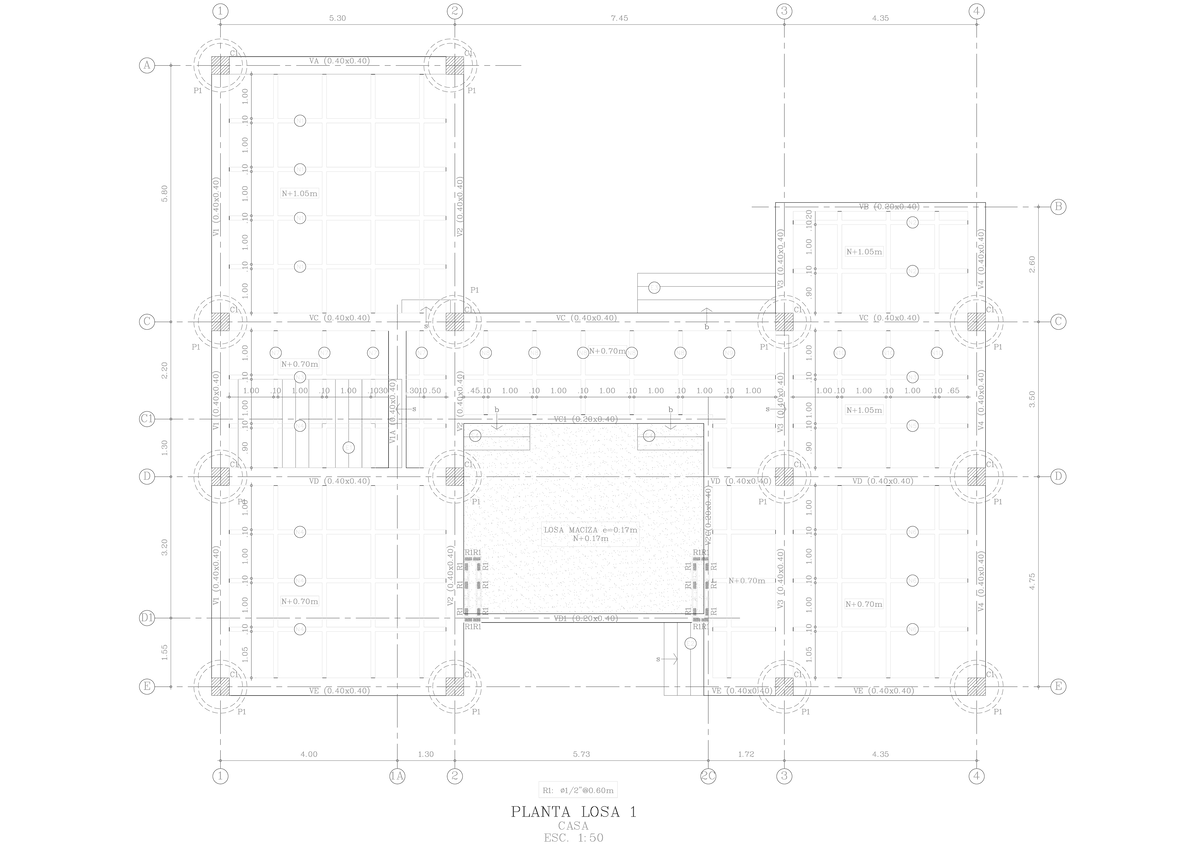 E D1 C D C1 C A 1.55 - EST.CASA Tomos-03 CASA Losa 1 Analysis - Studocu