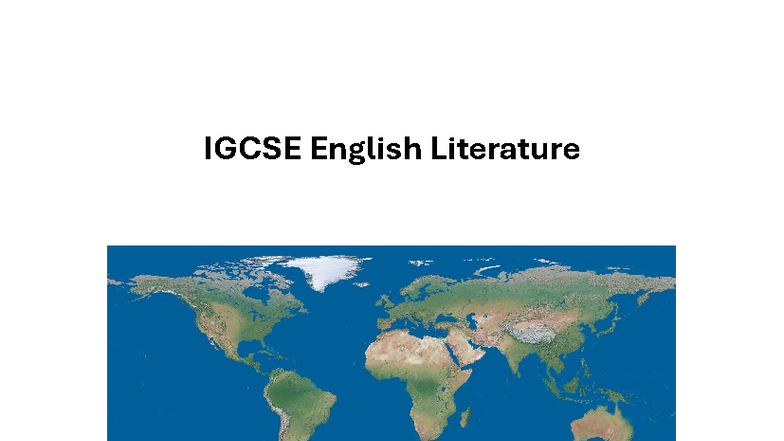 IGCSE English Literature: Songs of Ourselves Revision Notes - Studocu