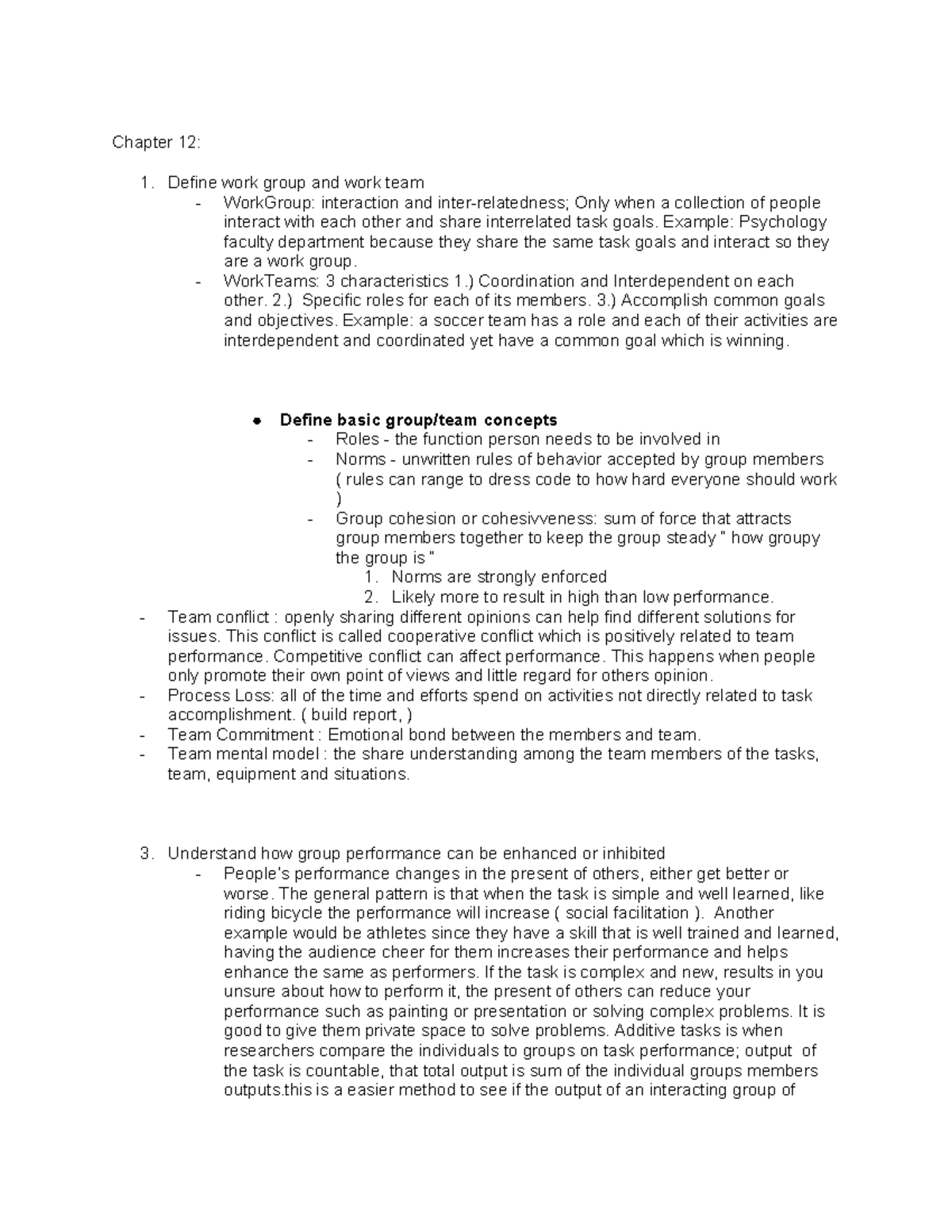 Chapter 12: Work Groups vs. Work Teams - Key Concepts & Performance ...