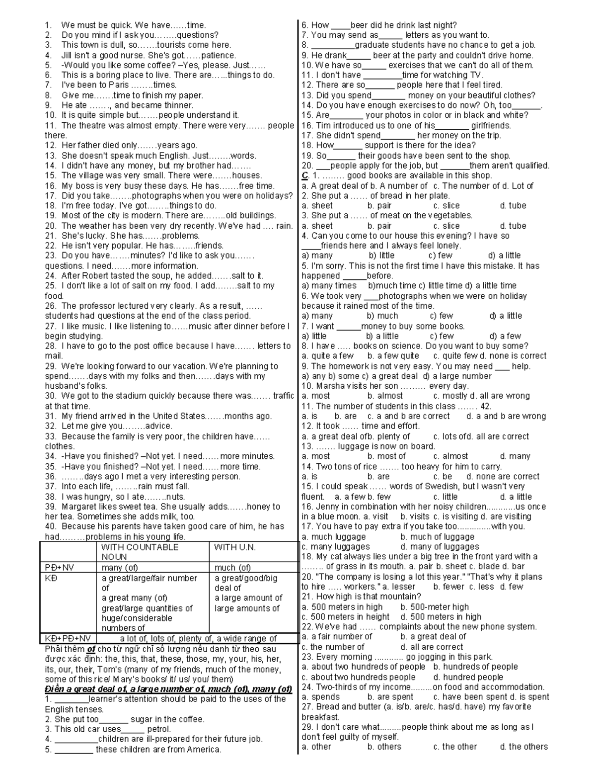 Quantity must - kkk - We must be quick. We have...... Do you mind if I ...