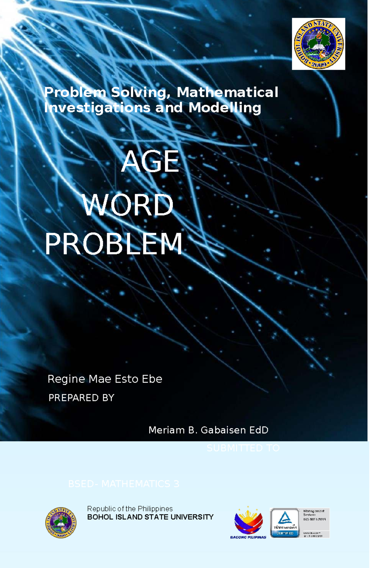 Mathematics 3: Age Word Problems - Chapter 3 Overview and Strategies ...