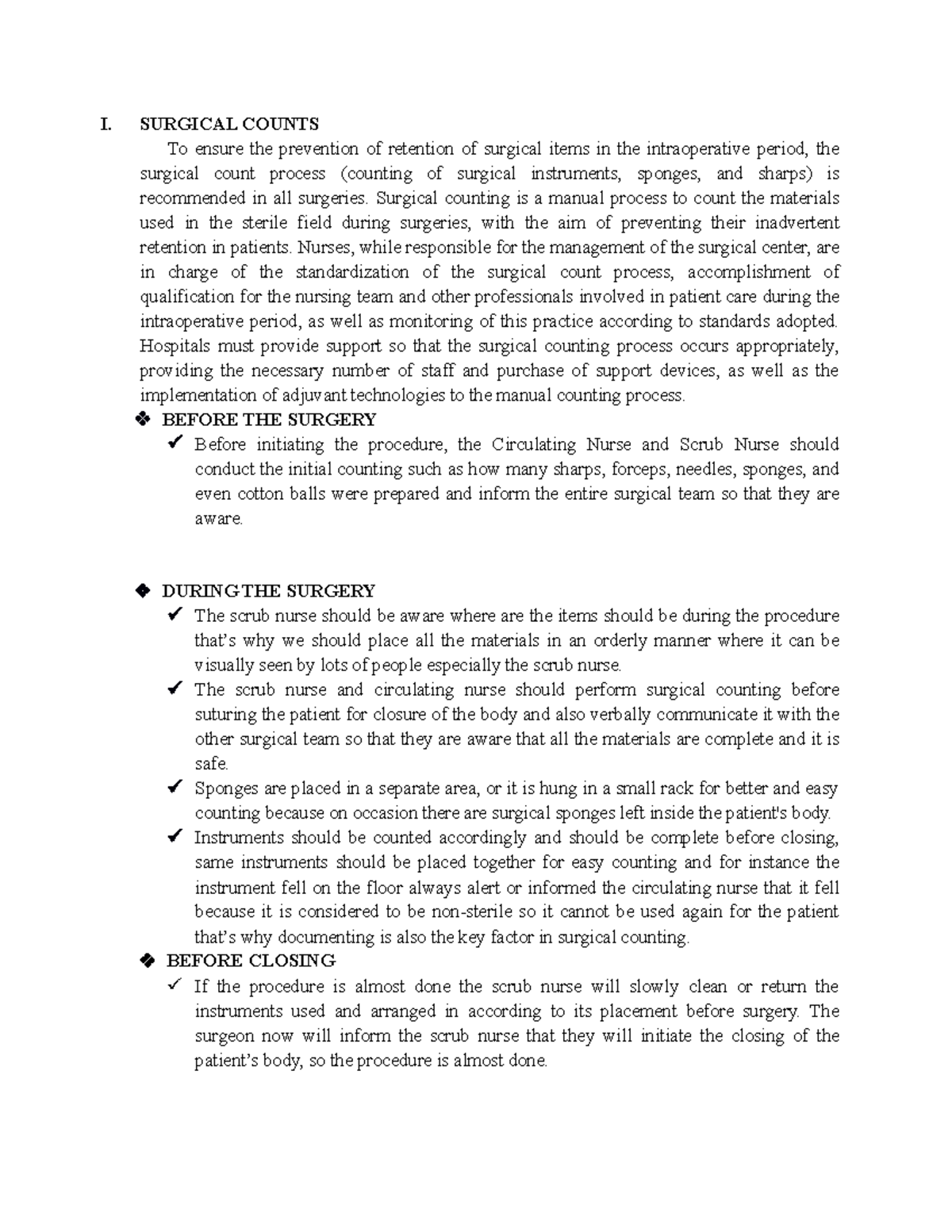 Surgical Counts: Best Practices for Intraoperative Item Management ...