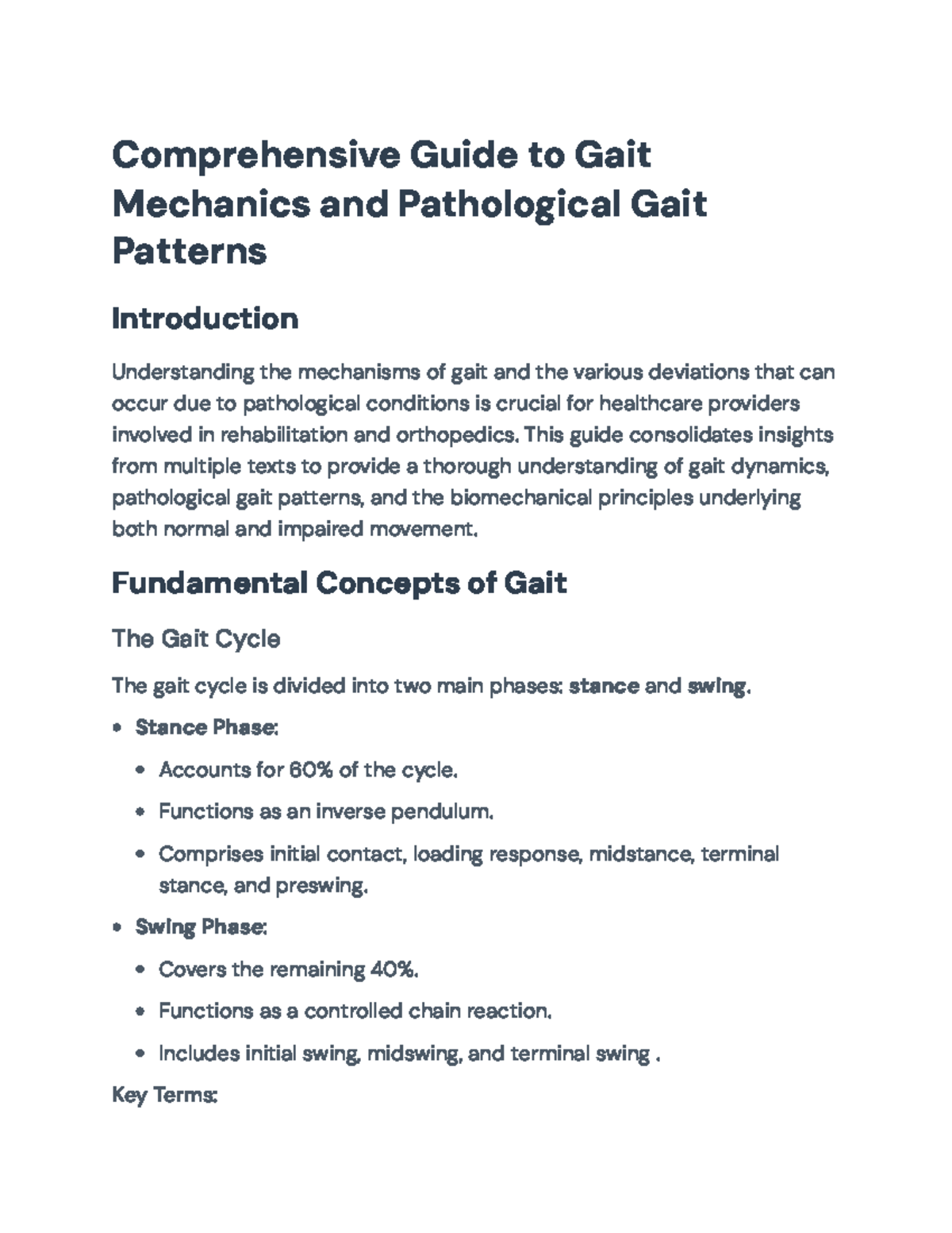 Comprehensive Guide to Gait Mechanics and Pathological Patterns ...