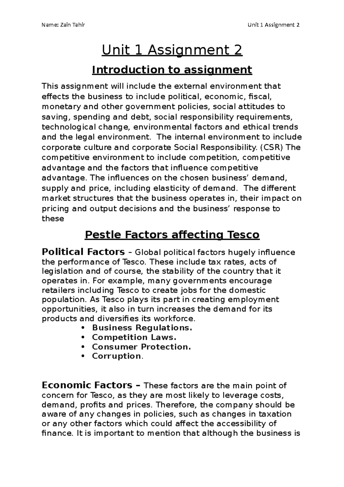 Unit 1 Assignment 2 - Unit 1 Assignment 2 Introduction to assignment ...