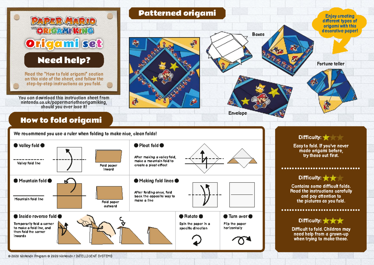 NSwitch: Origami Instructions for Paper Mario The Origami King - Studocu