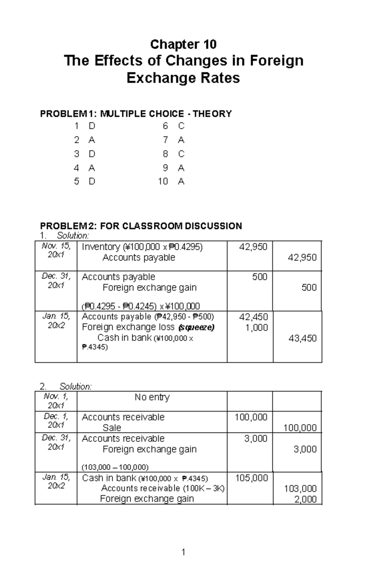 Business Combination Chapter 10: Foreign Exchange Impact Analysis - Studocu