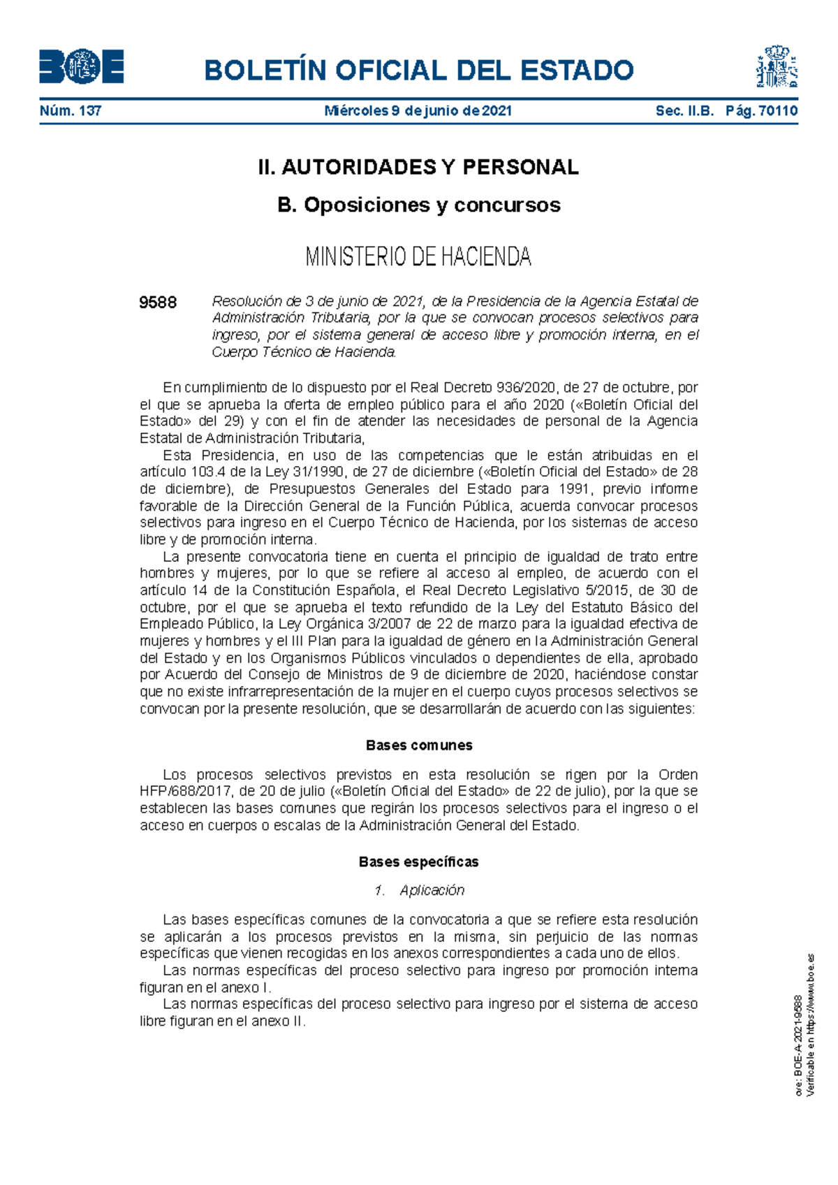 OEP 2020 - Convocatoria para el Cuerpo Técnico de Hacienda - Studocu