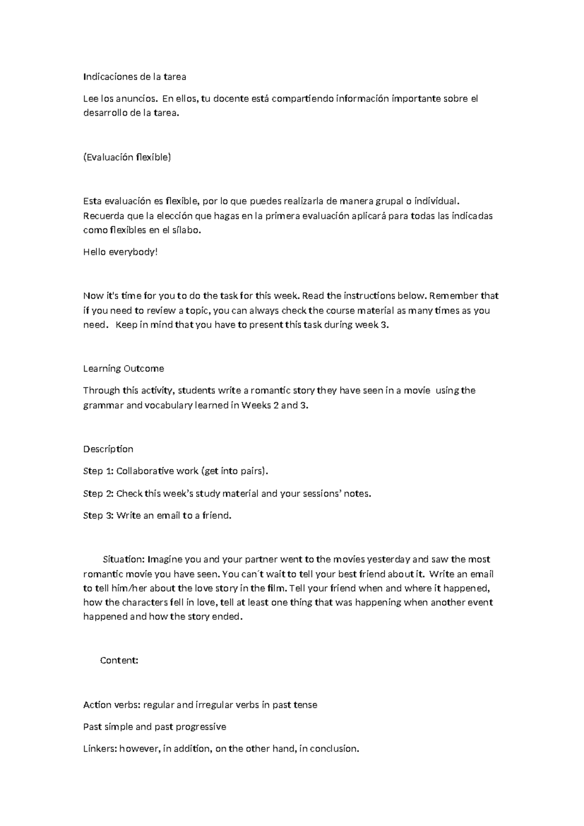 🔴 (AC-S03) Week 03 – Task Assignment: Writing a Romantic Story - TA ...