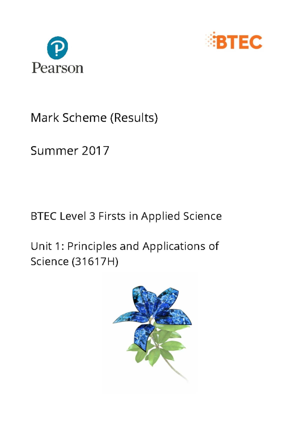 BTEC Level 3 Applied Science Unit 3: Science Investigation Skills ...