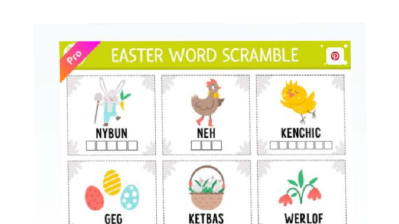 TXTX 101: Farm Animals Word Scramble & Crossword Puzzles - Studocu