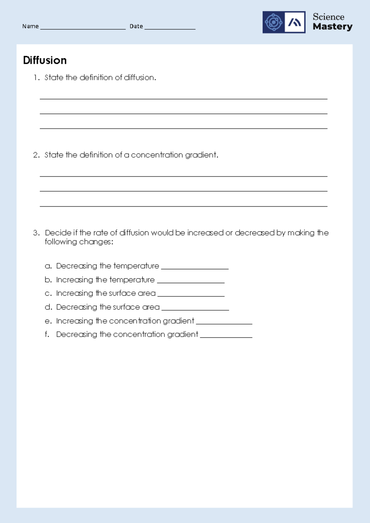 04 B3.1.7 Diffusion Worksheet - Name _________________________ Date ...