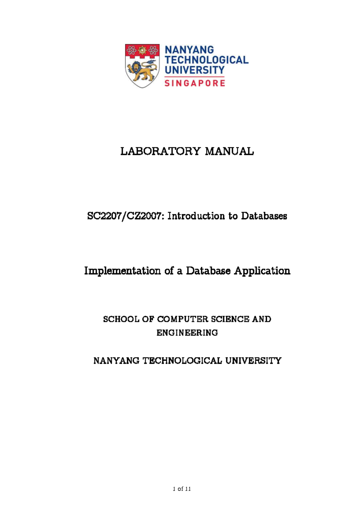 Lab Manual for Database Application Implementation (CS101) - Studocu