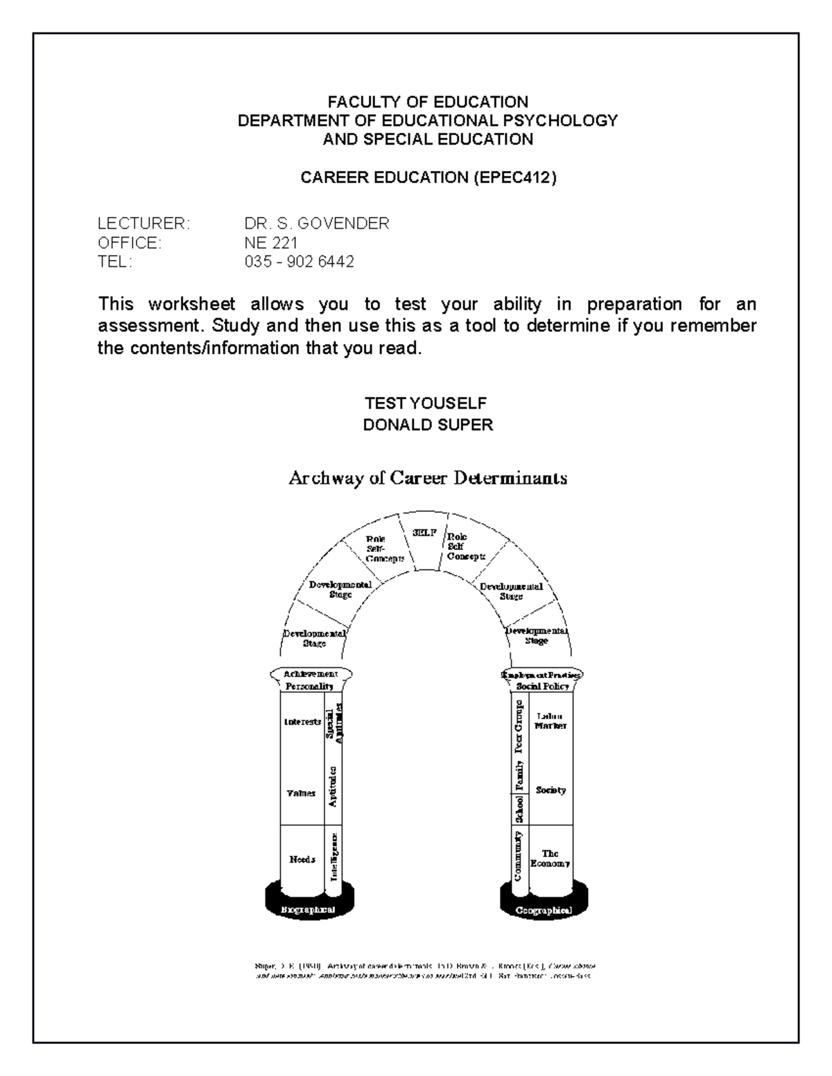 6 EPEC412 Activity Super Archway Model - FACULTY OF EDUCATION ...