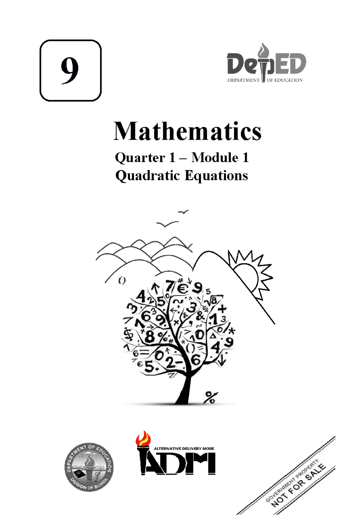 Math9 Q1 Module 1: Understanding Quadratic Equations and Solutions ...